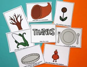 Thanksgiving printable playdough activity mats - A girl and a glue gun
