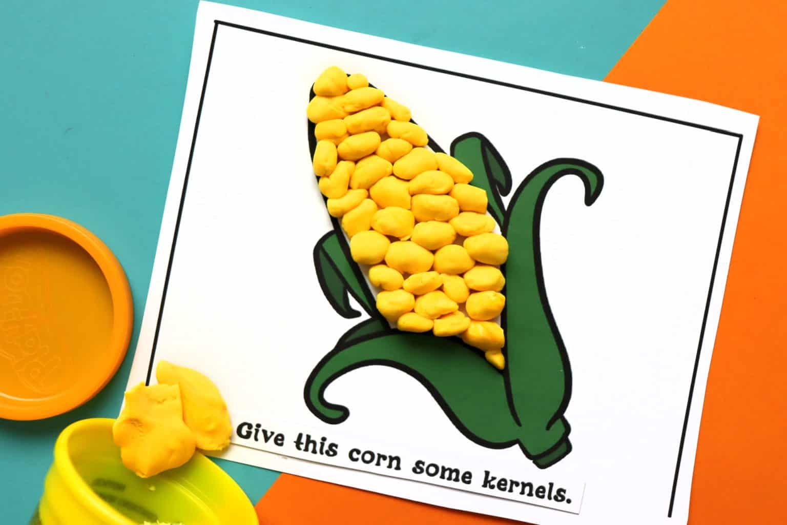 Thanksgiving printable playdough activity mats - A girl and a glue gun