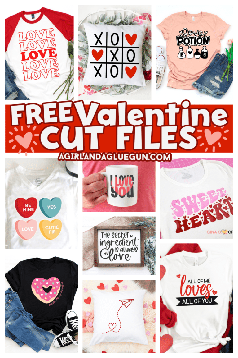 Valentines Cut Files - A girl and a glue gun
