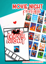 Movie night printables - A girl and a glue gun