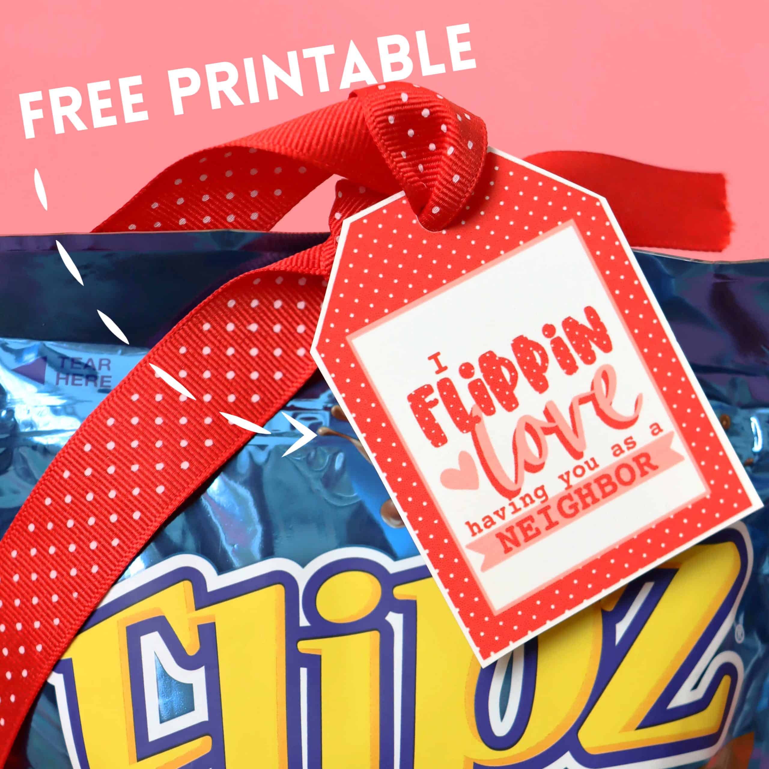 Friend or neighbor Valentine printable - A girl and a glue gun