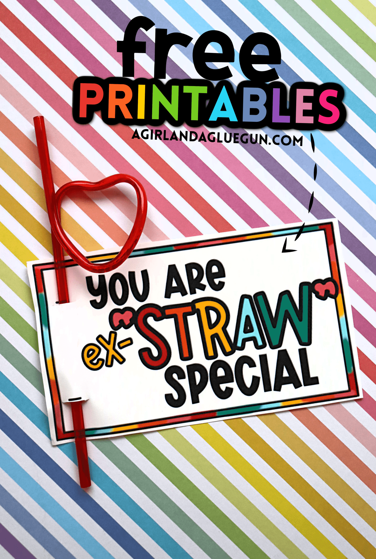 Ex STRAW special Valentine Printable - A girl and a glue gun