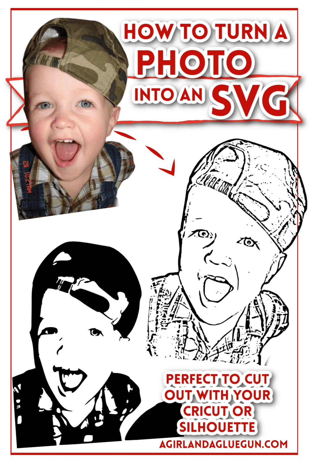 How to turn a picture into an SVG - A girl and a glue gun