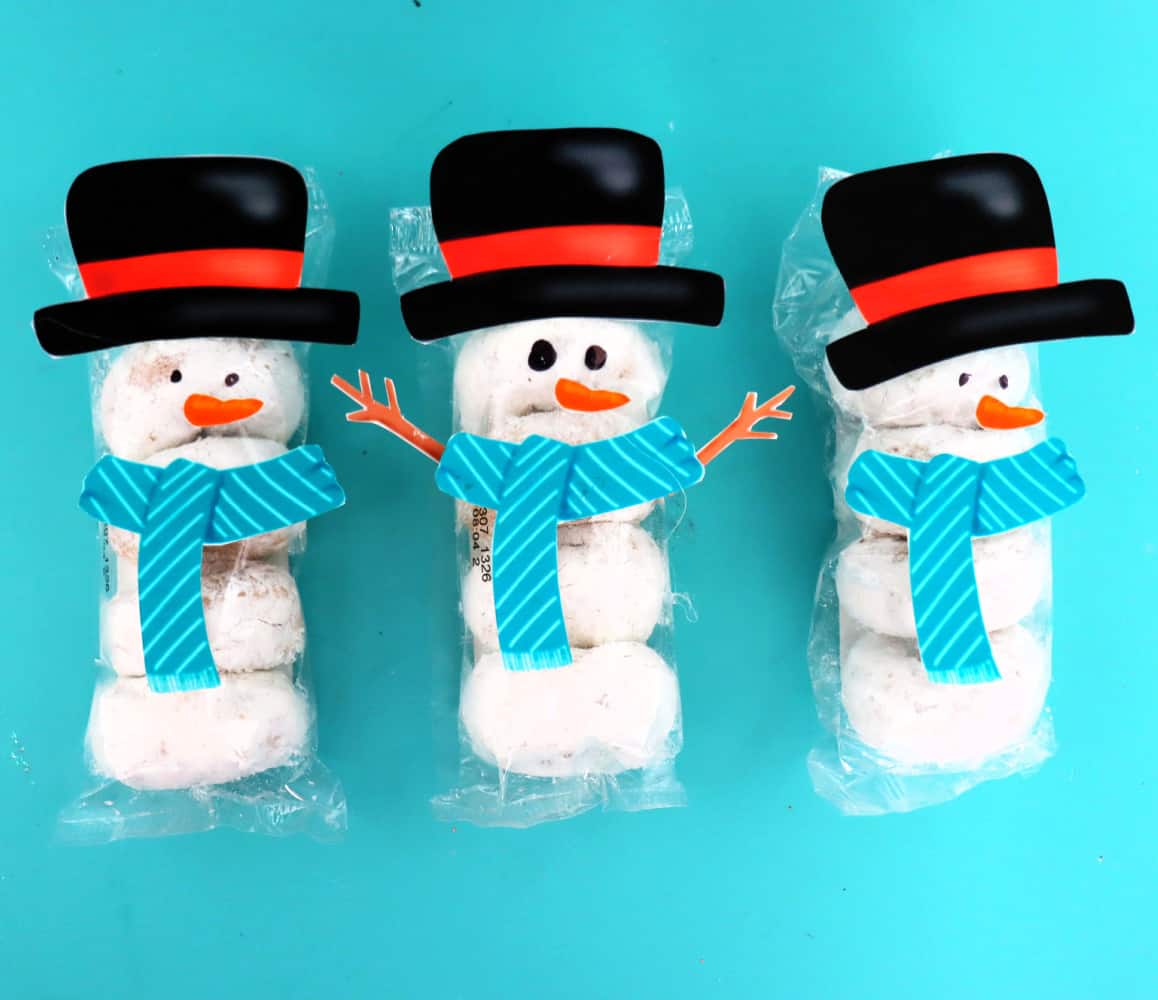 Snowman treats with free printables - A girl and a glue gun