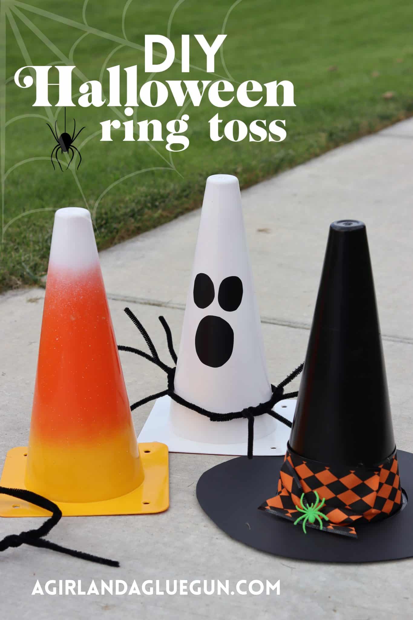 Halloween Ring Toss DIY - A girl and a glue gun
