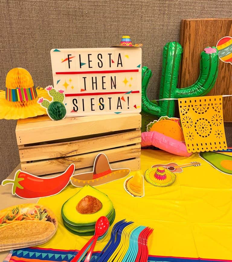Relief Society Fiesta Activity - A girl and a glue gun