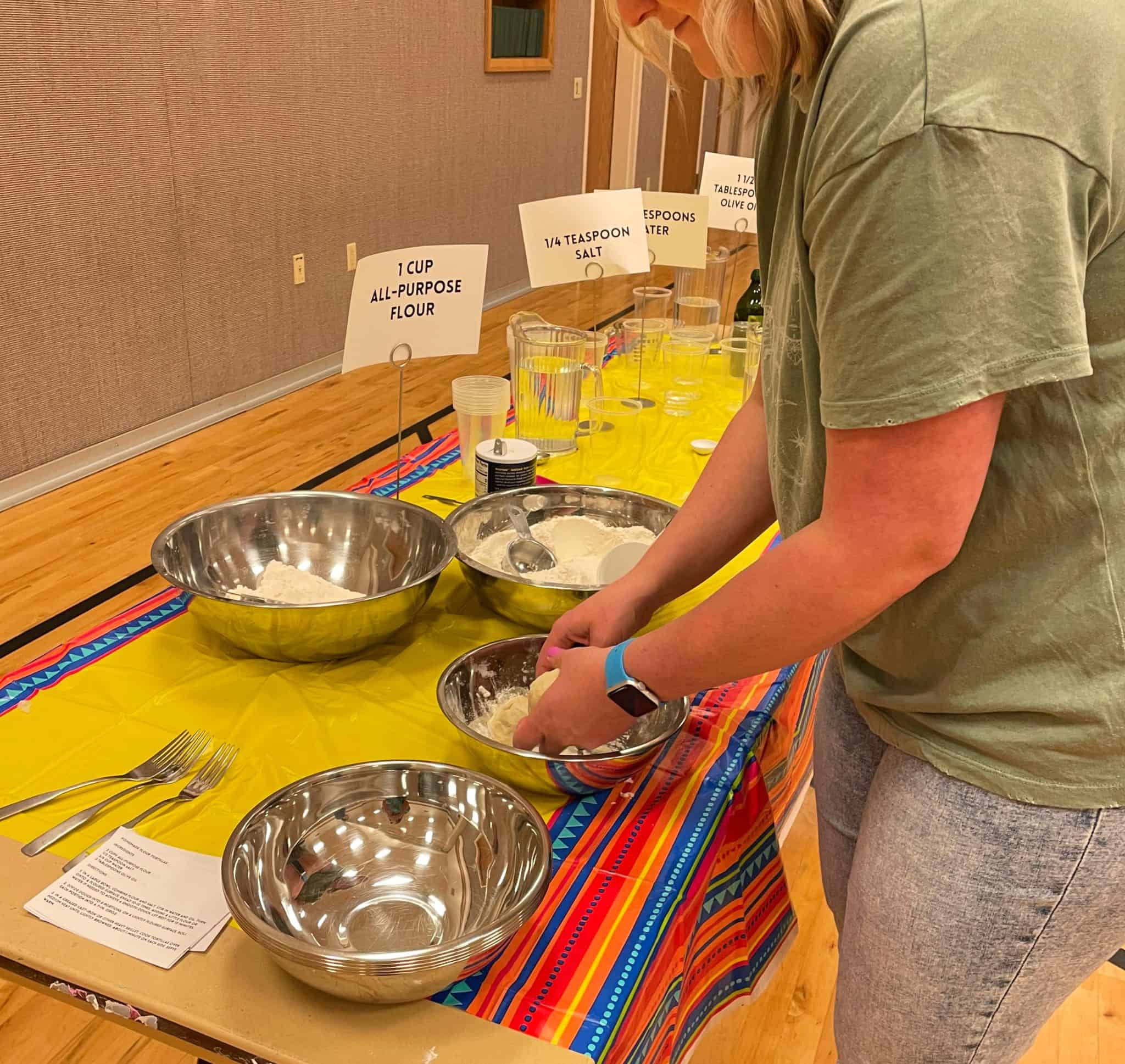 Relief Society Fiesta Activity - A girl and a glue gun