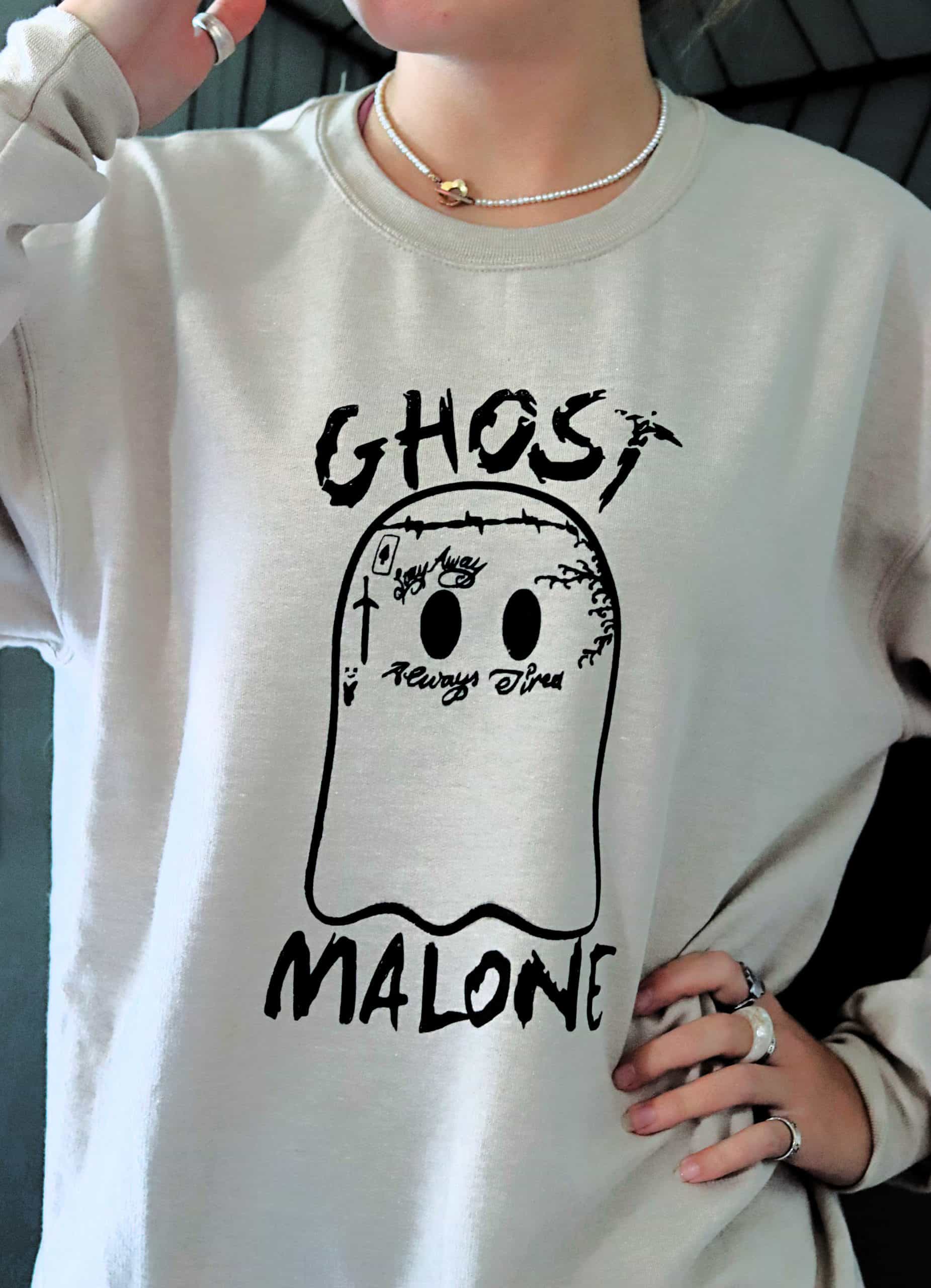 GHOST Malone SVG cut file - A girl and a glue gun