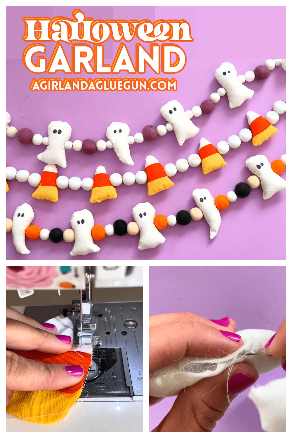 Halloween Garland - A girl and a glue gun