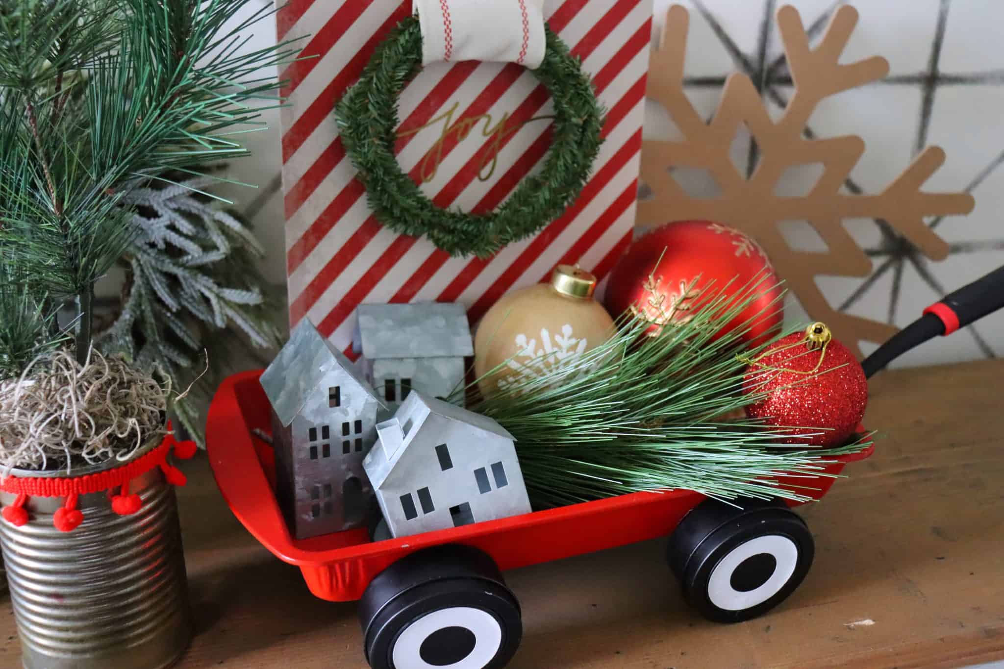 Dollar Tree Christmas Wagon - A girl and a glue gun