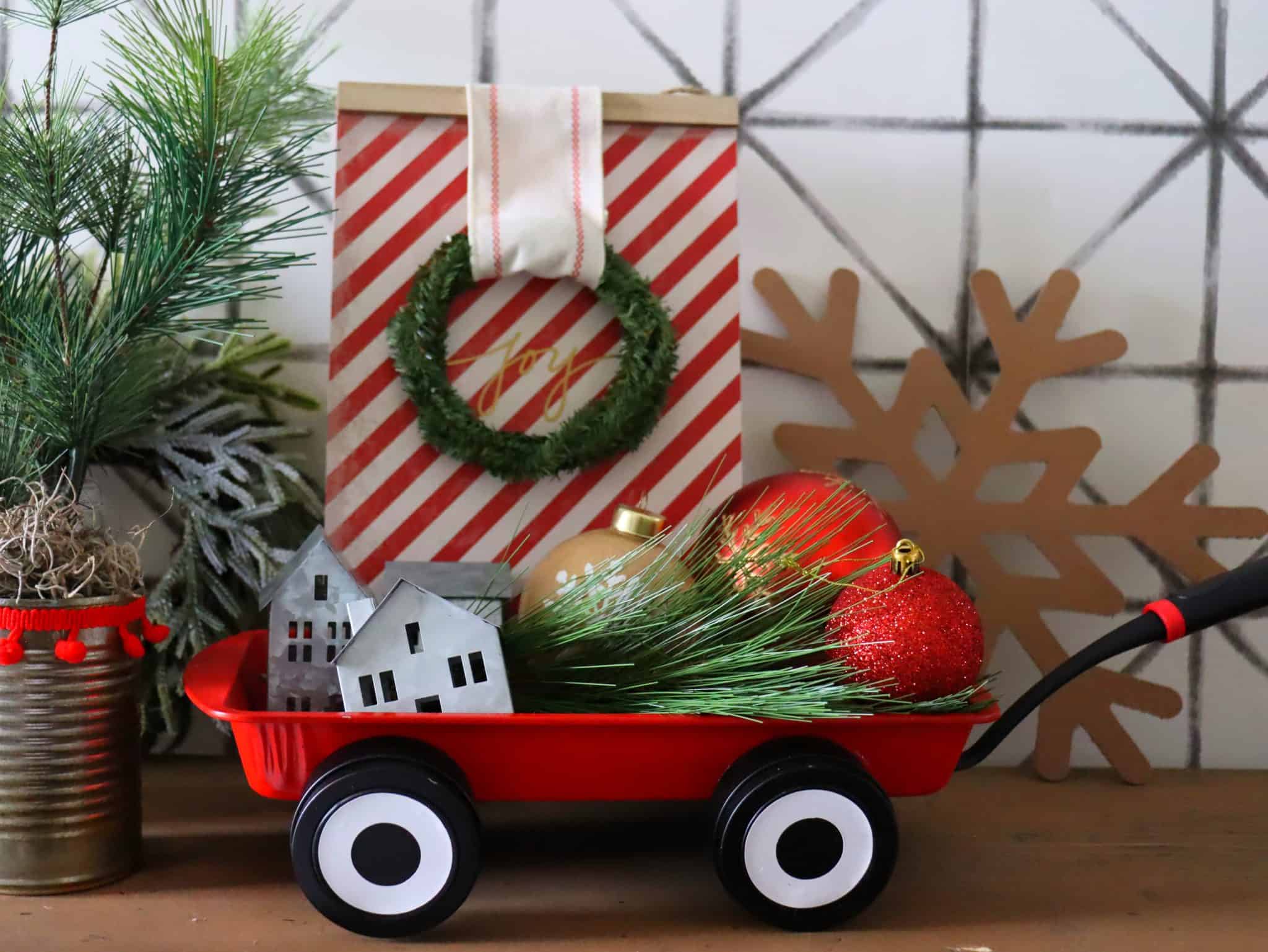 Dollar Tree Christmas Wagon - A girl and a glue gun