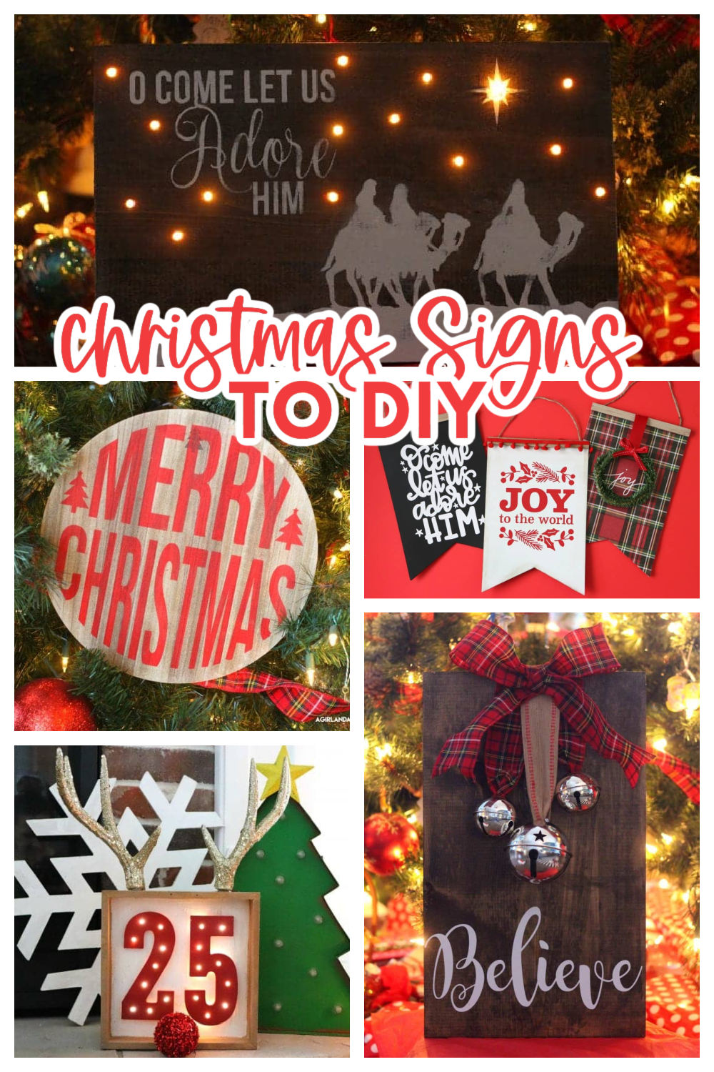 Christmas signs - A girl and a glue gun