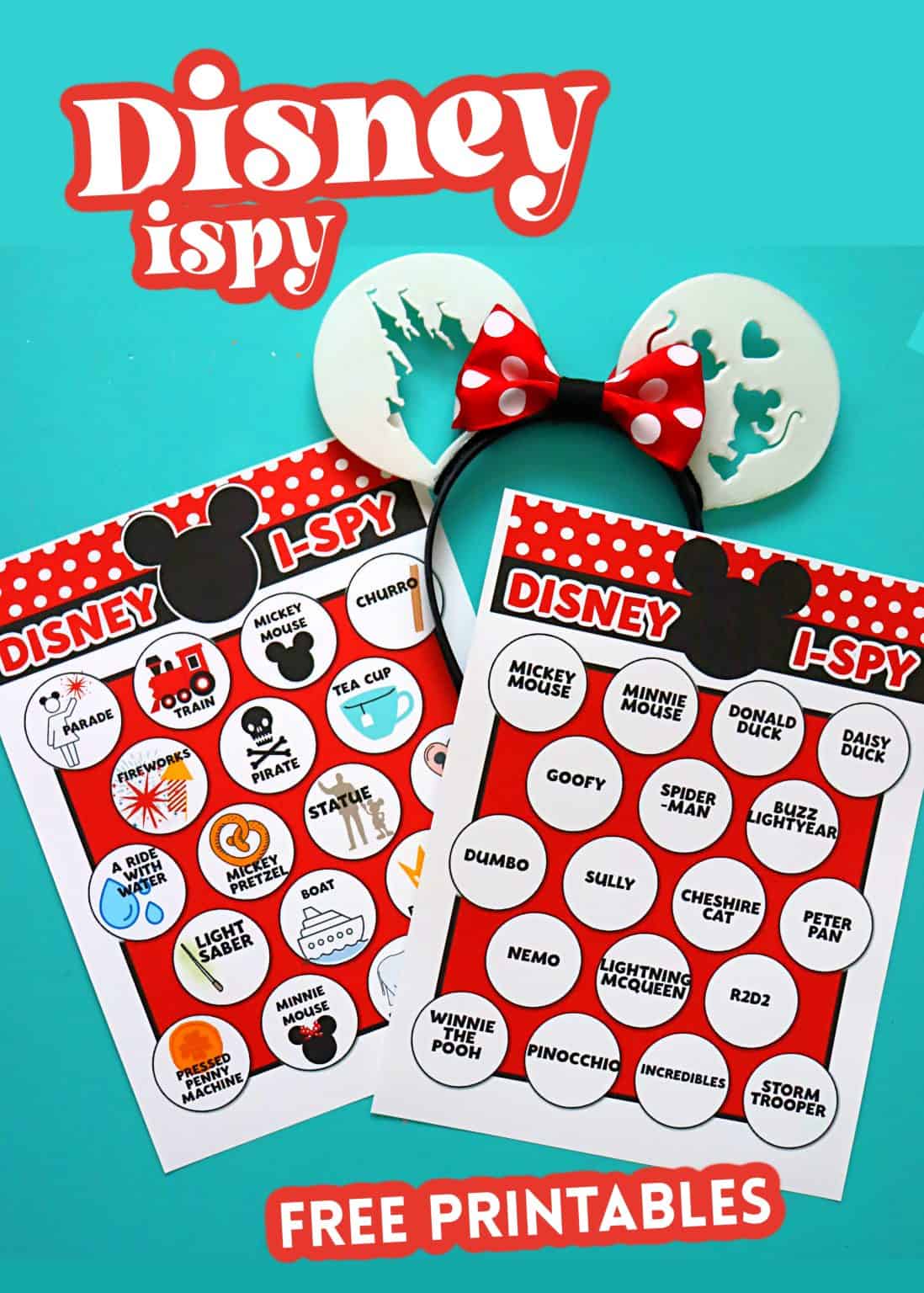 Disney I spy Printable - A girl and a glue gun