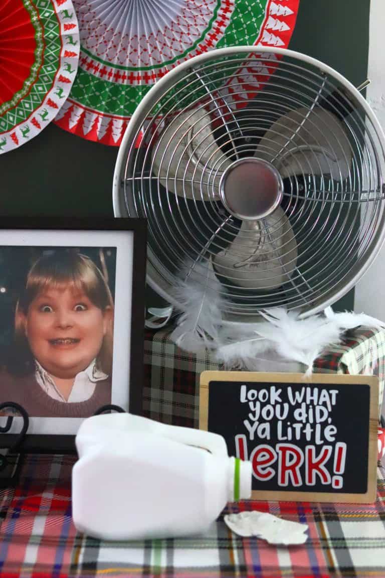 Home Alone-Themed Christmas Party - A girl and a glue gun