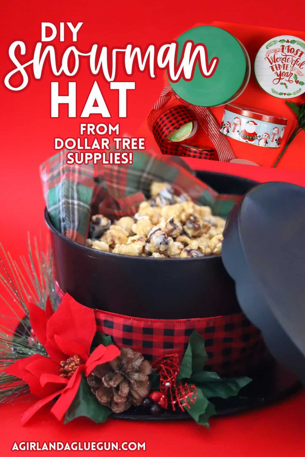 DIY Dollar Tree Snowman hat - A girl and a glue gun