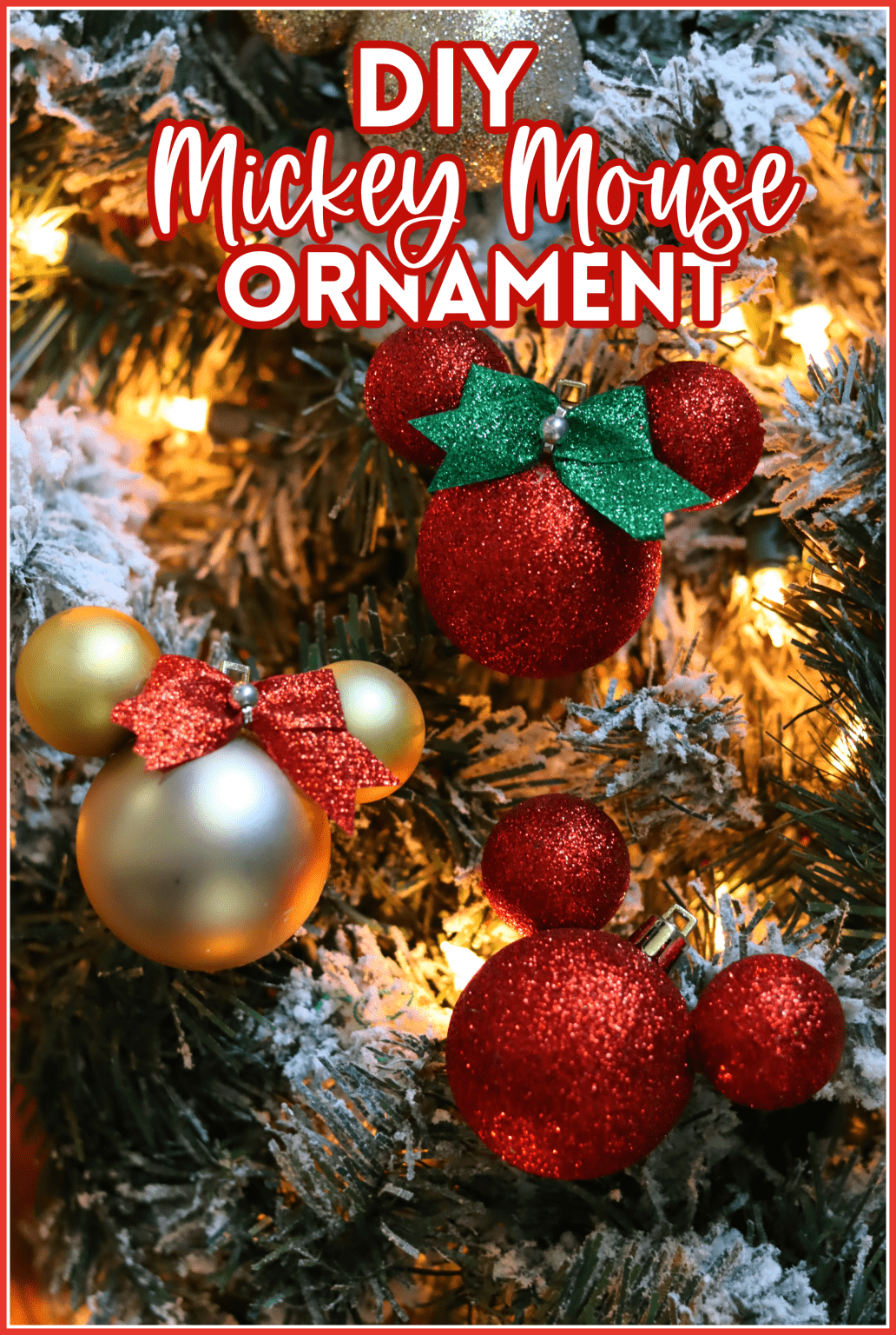 DIY Mickey Mouse Ornament - A girl and a glue gun