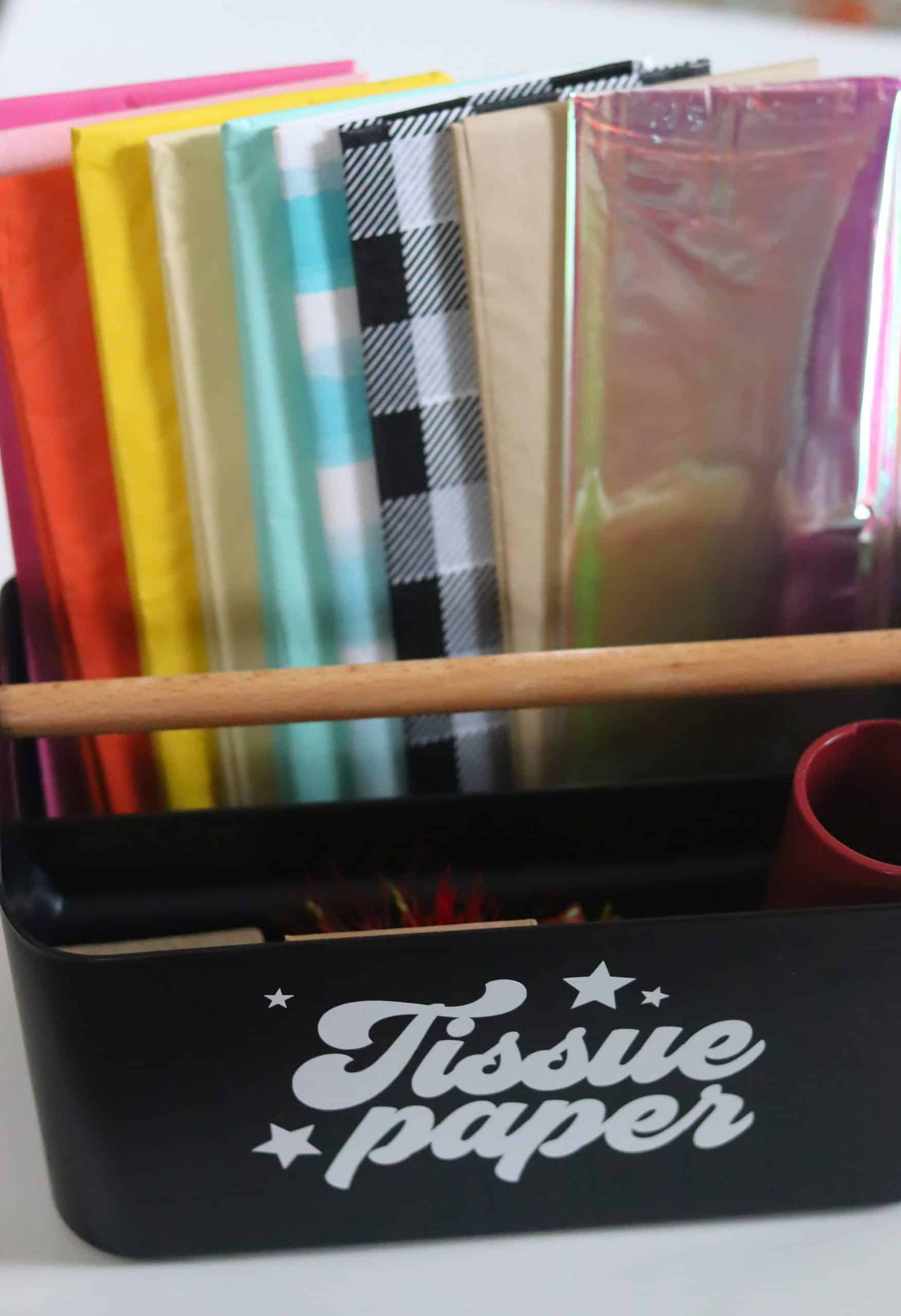 DIY a gift-wrapping station in a closet! - A girl and a glue gun