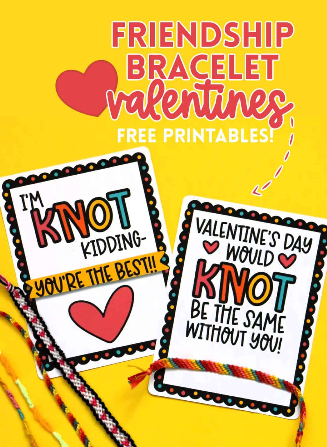 Friendship Bracelet Valentine - A girl and a glue gun