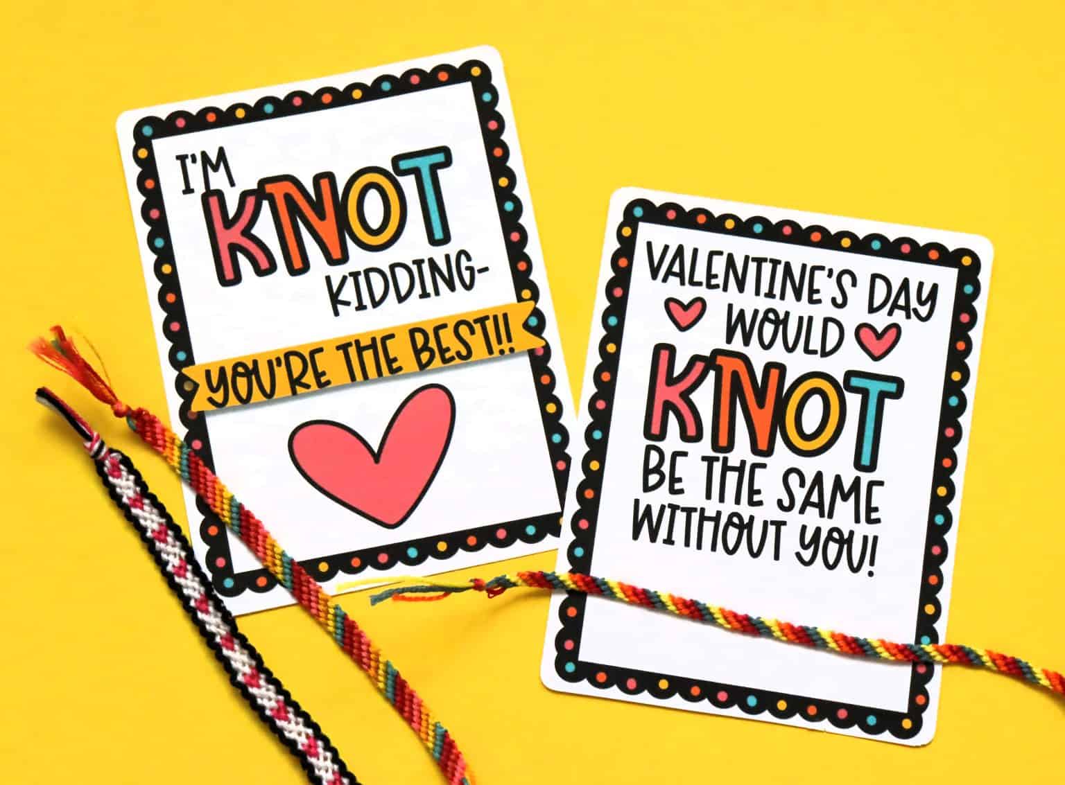 Friendship Bracelet Valentine - A girl and a glue gun