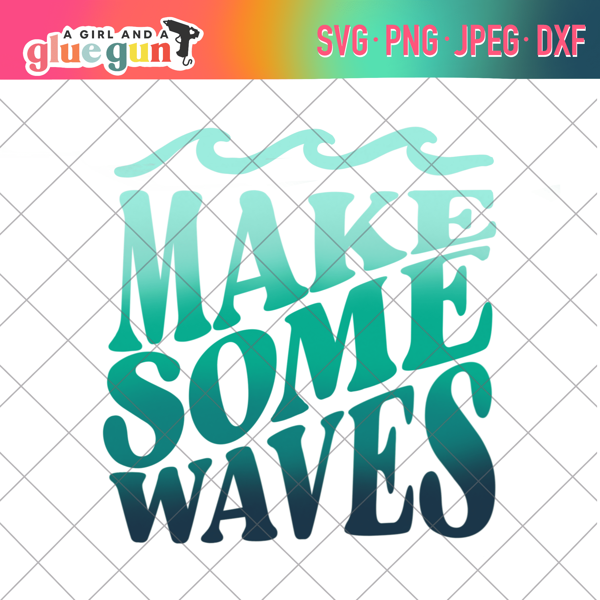 Make some waves svg cut file - A girl and a glue gun