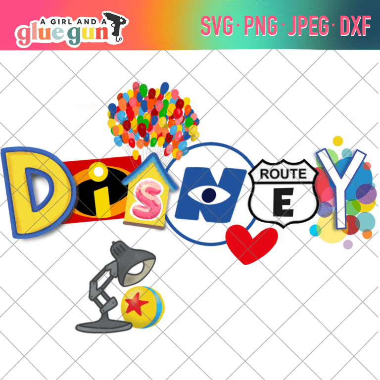 Disney Pixar cut file - A girl and a glue gun