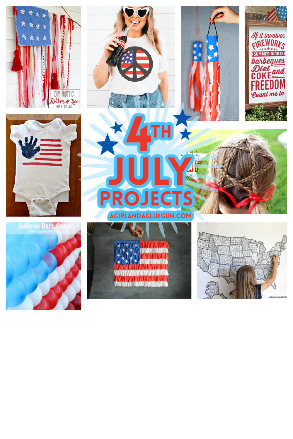 4th of July Projects roundup - A girl and a glue gun