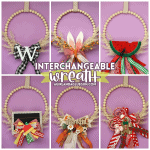 DIY interchangeable wreath - A girl and a glue gun