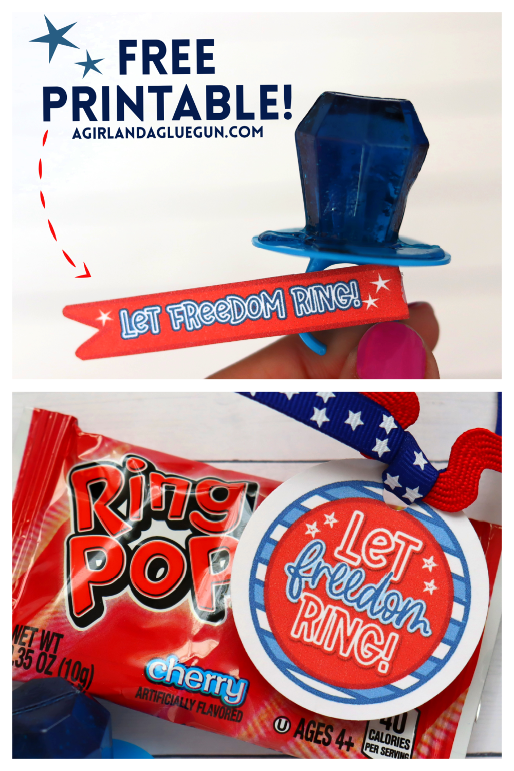 Let Freedom Ring Printable - A girl and a glue gun