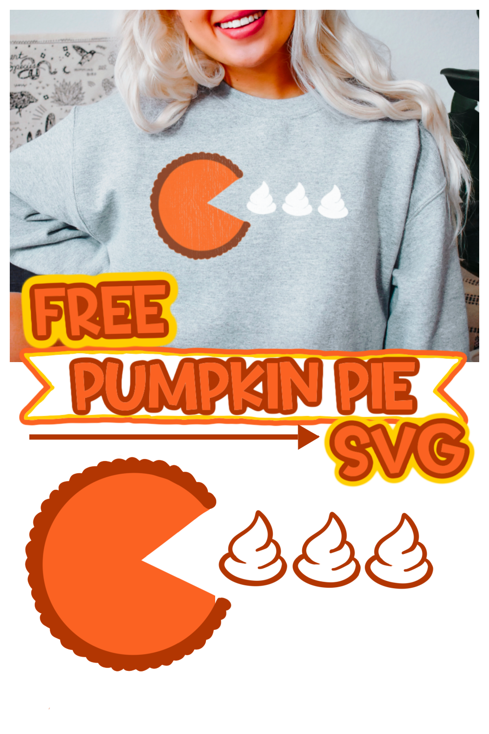 Free Thanksgiving Pie SVG cut file - A girl and a glue gun