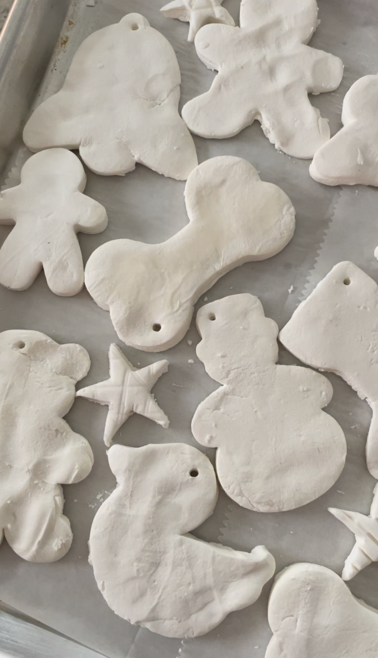 Baking soda ornaments - A girl and a glue gun
