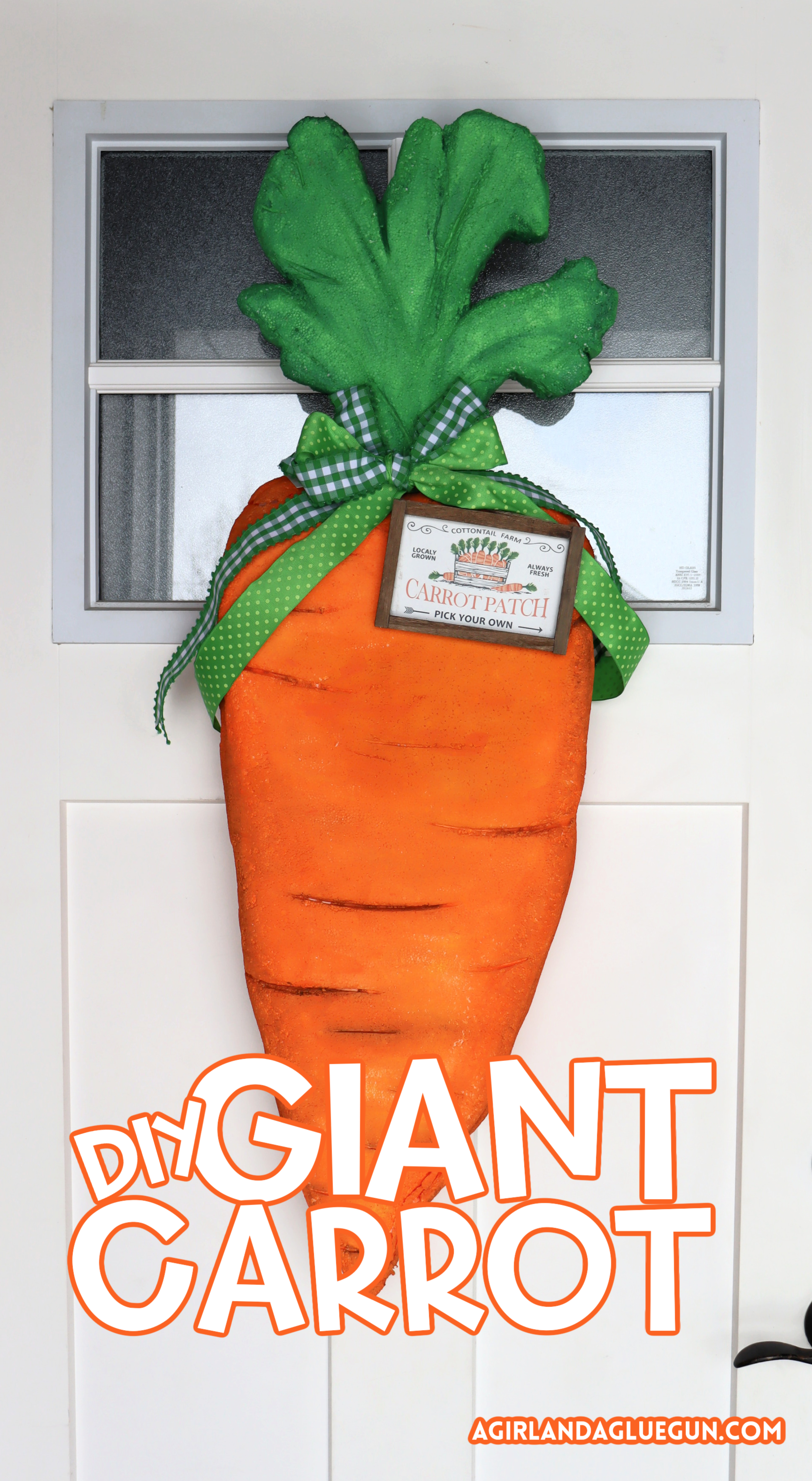 Easter craft: giant carrot - A girl and a glue gun