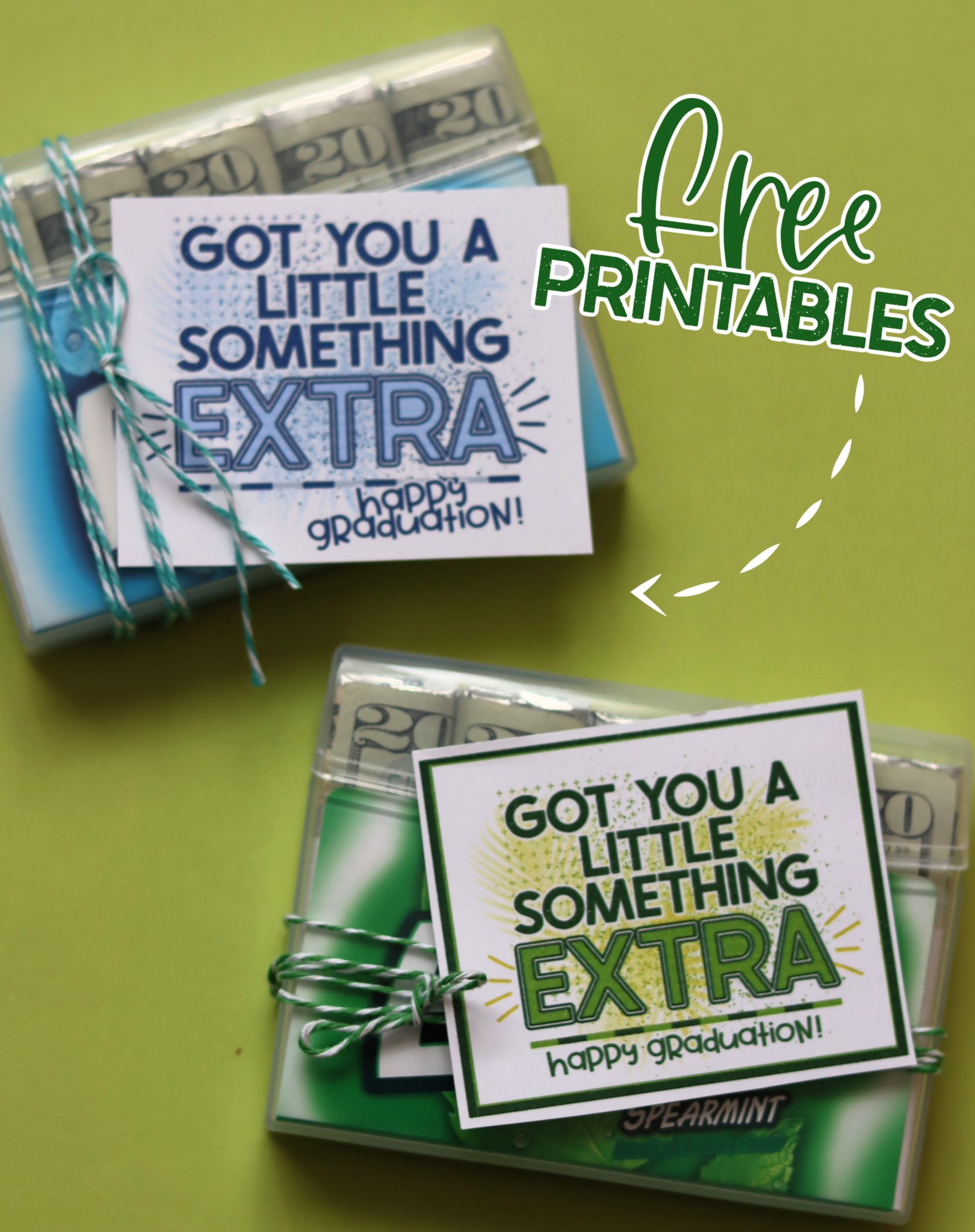 Extra Gum Gift Tag- free printables! - A girl and a glue gun