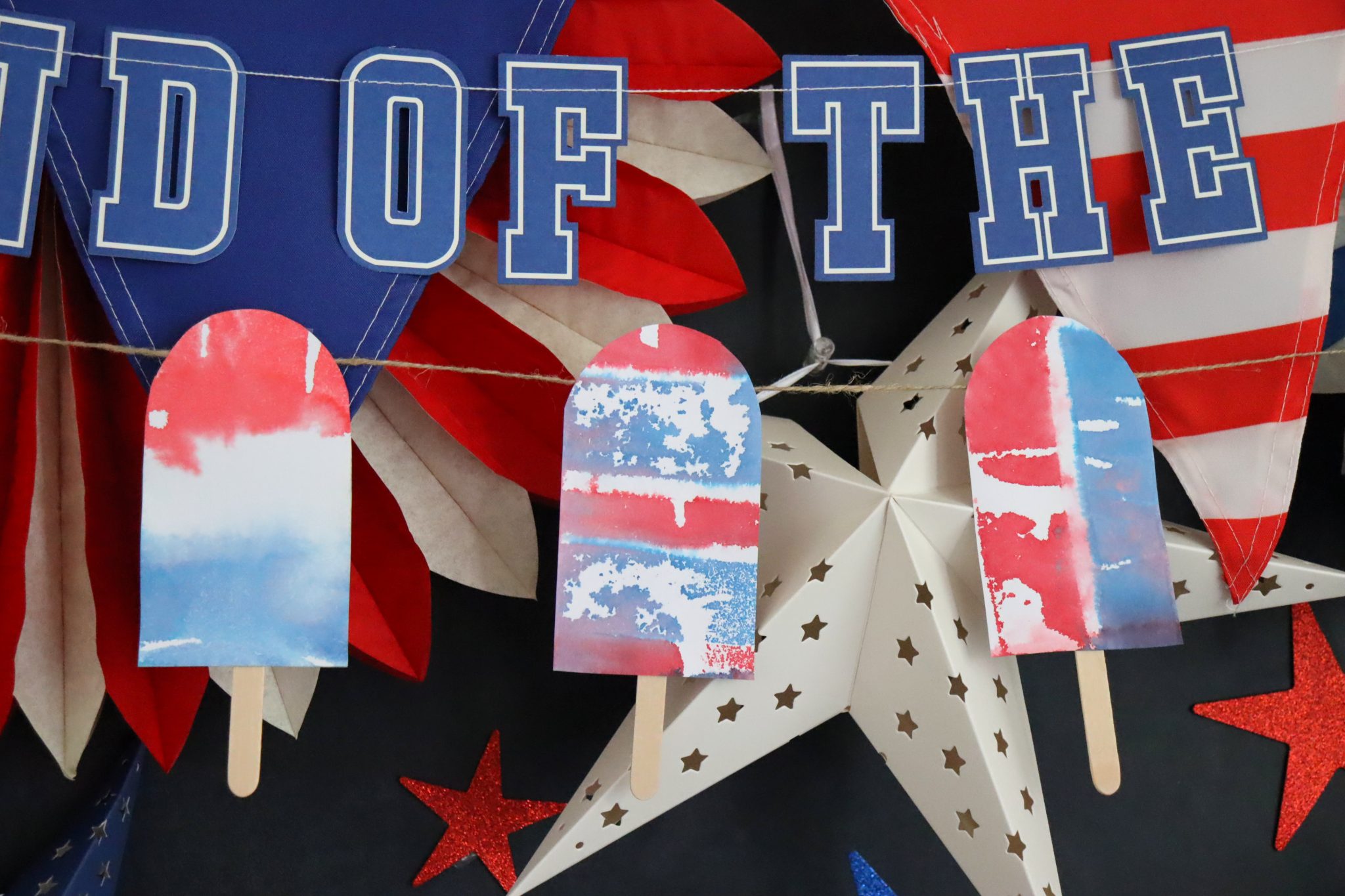 Popsicle Garland- Kids Craft! - A girl and a glue gun