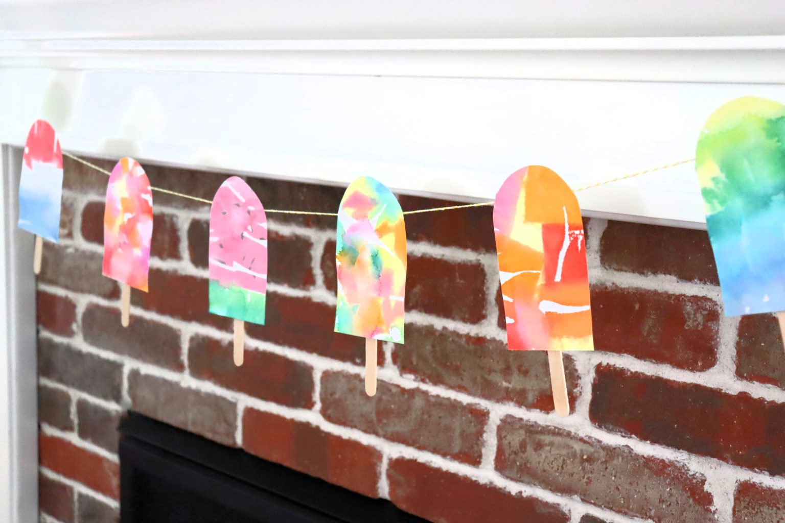 Popsicle Garland- Kids Craft! - A girl and a glue gun
