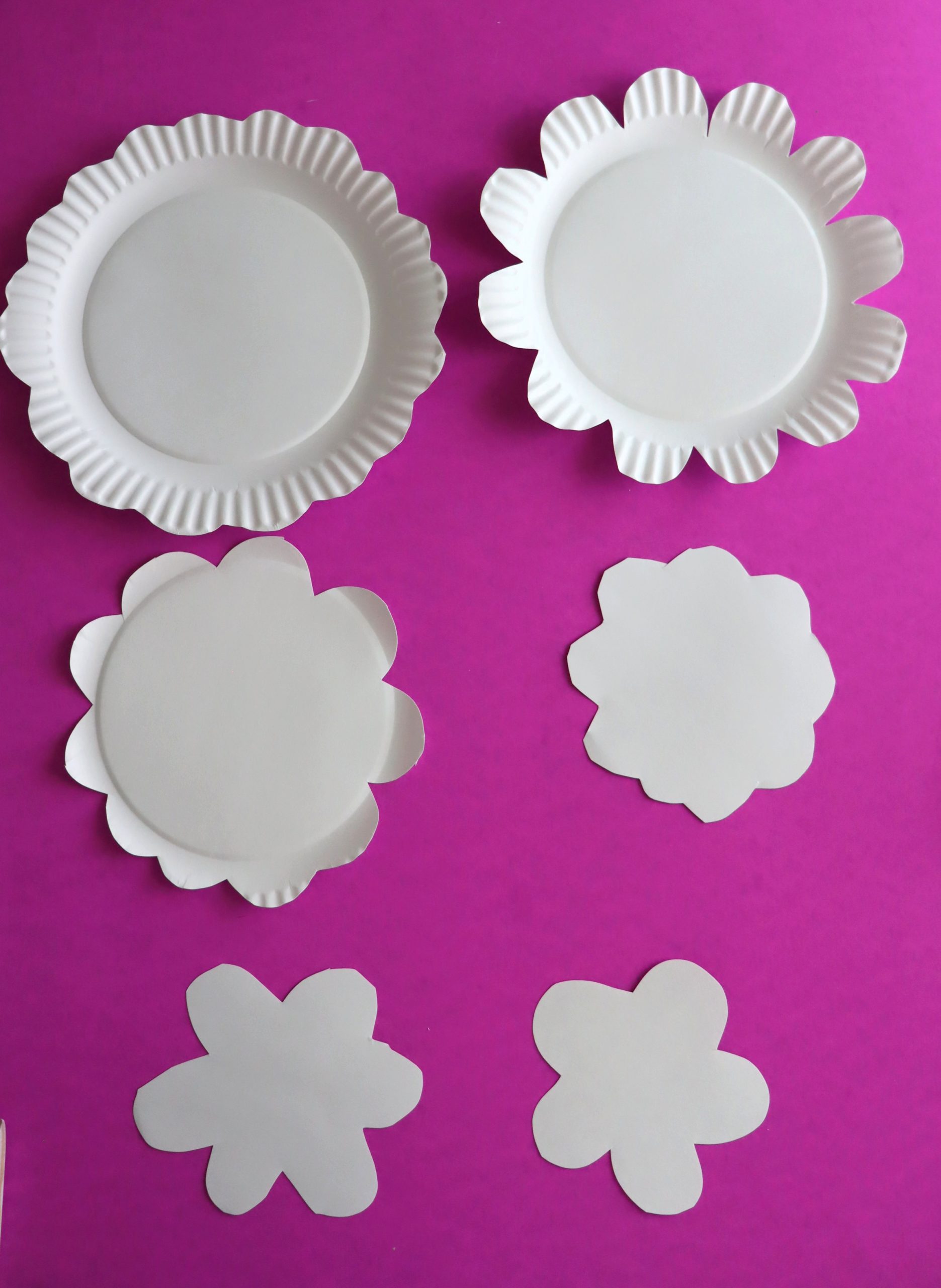 Paper Plate Flowers- Kids Craft - A girl and a glue gun