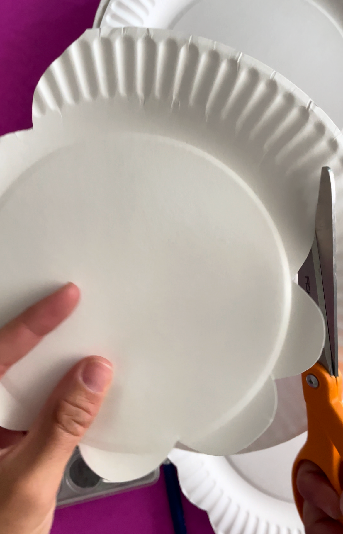 Paper Plate Flowers- Kids Craft - A girl and a glue gun