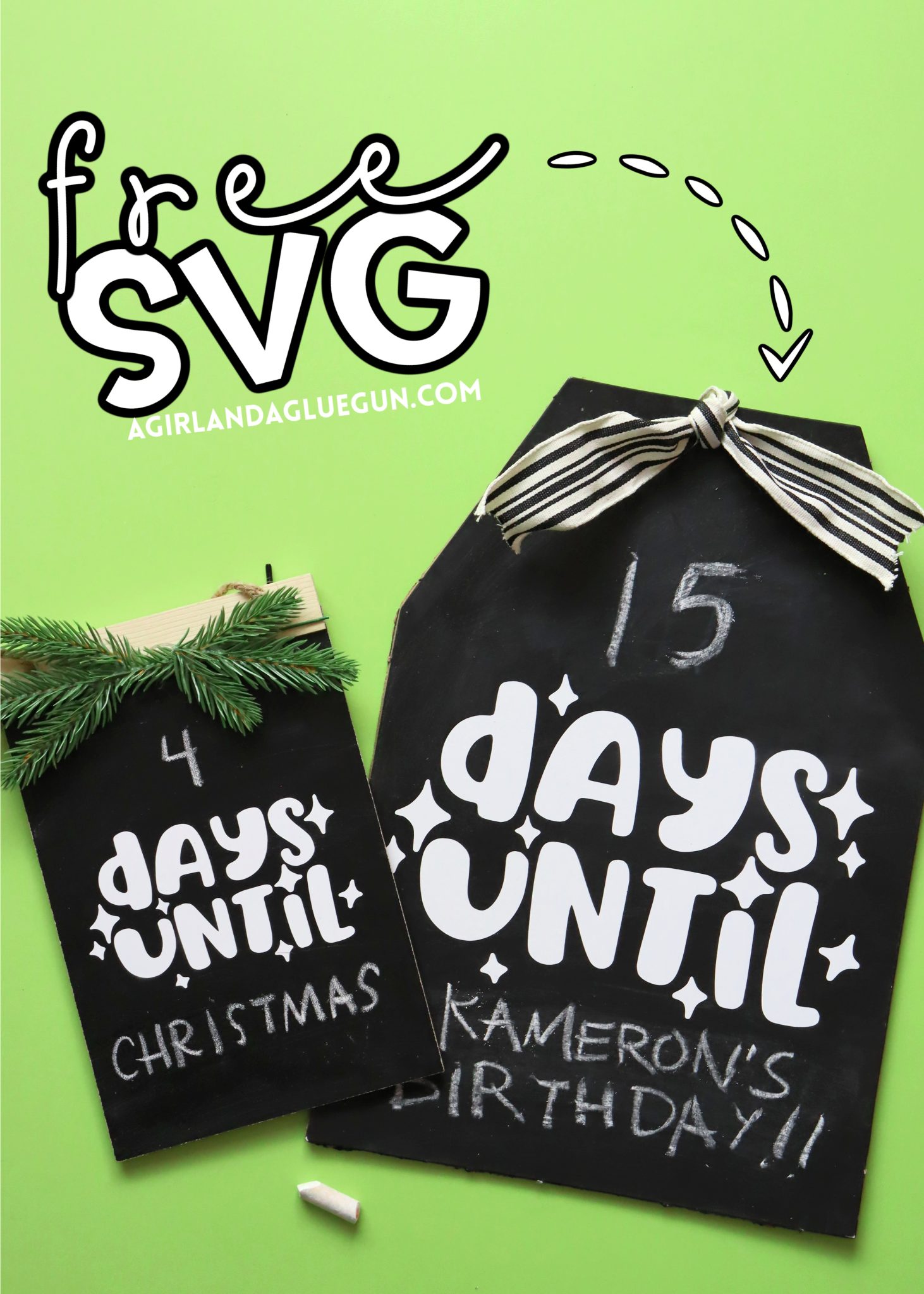 Days Until SVG cut file - A girl and a glue gun