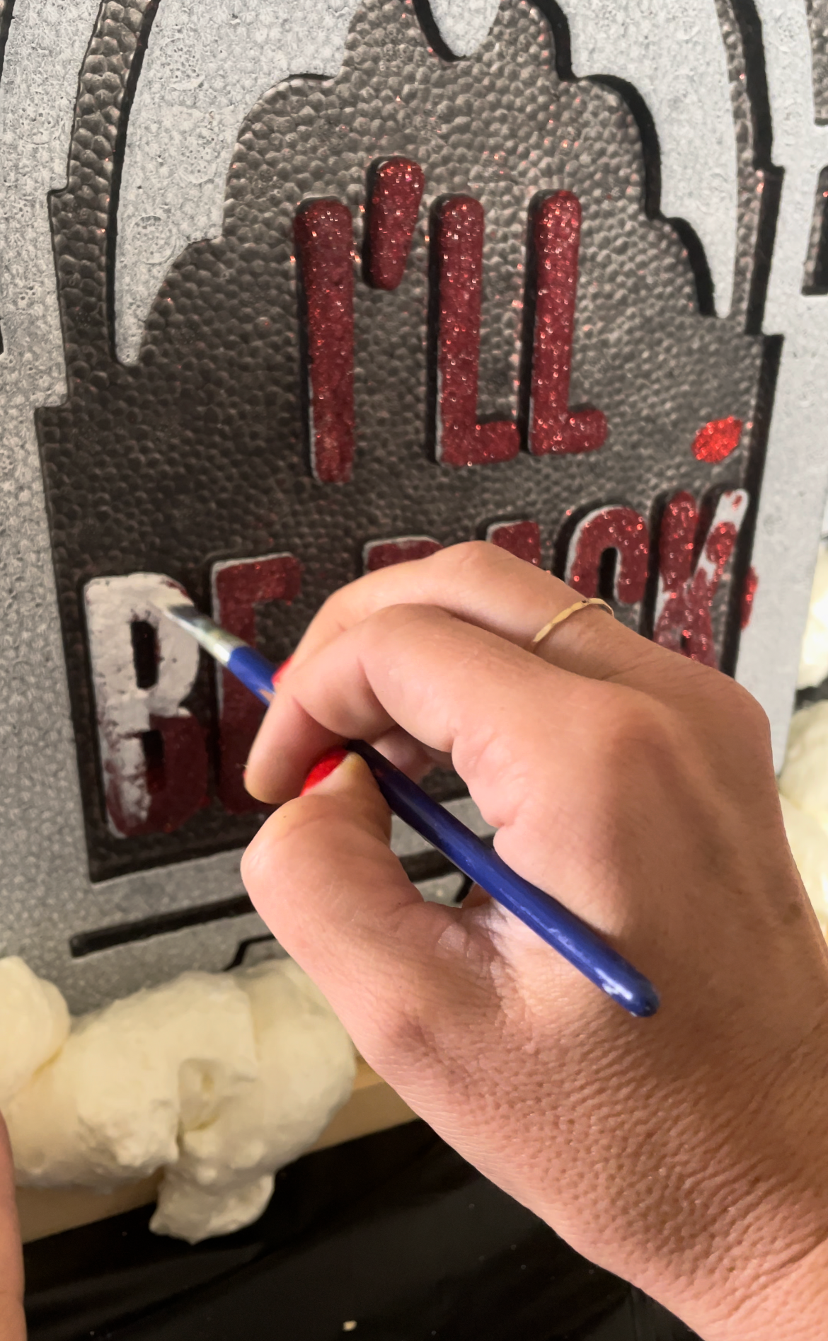 Dollar store tombstone makeover - A girl and a glue gun