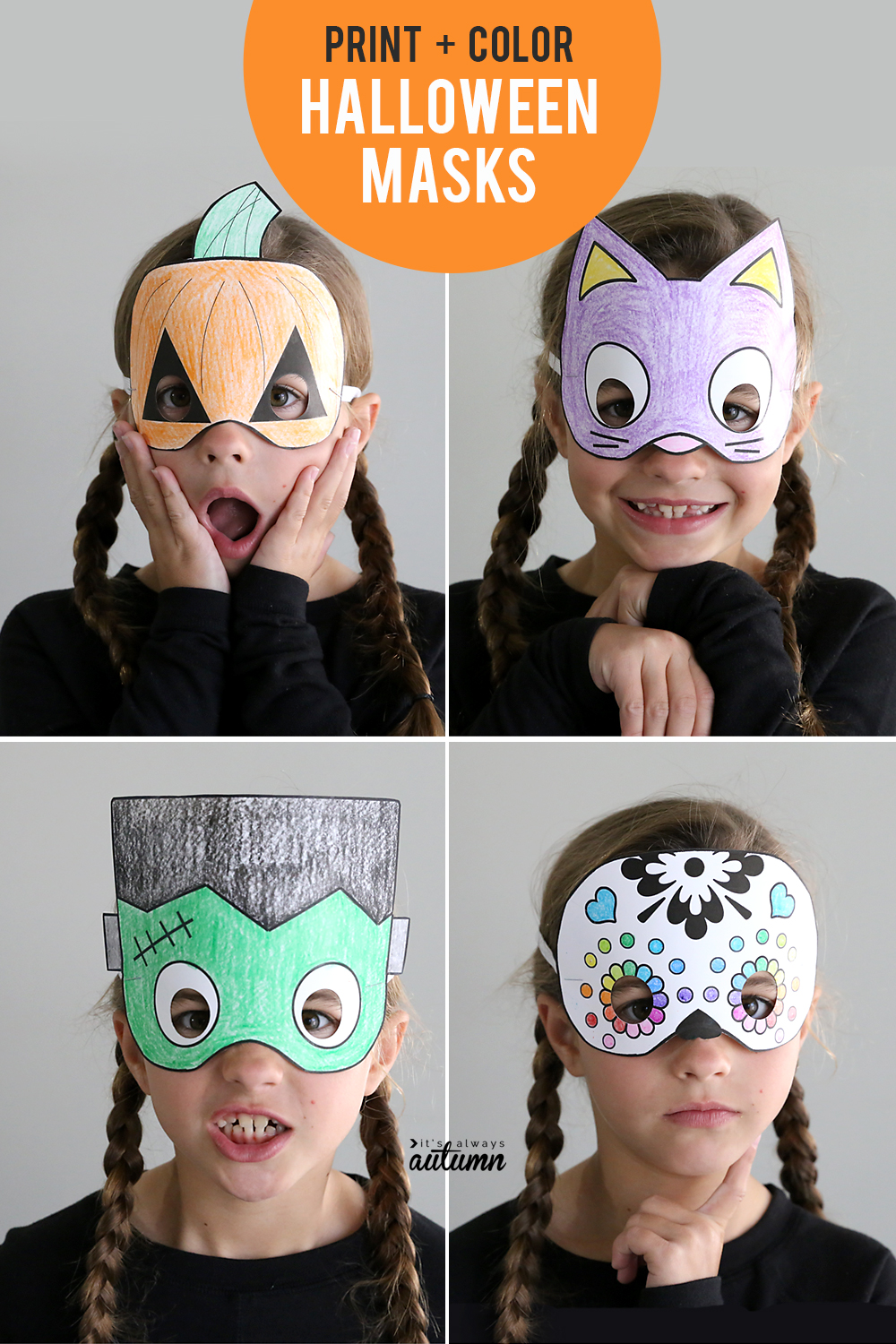 HALLOWEEN Crafts for Kids - A girl and a glue gun