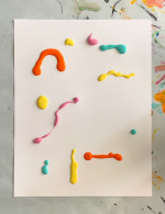 Scrape painting- kids craft - A girl and a glue gun