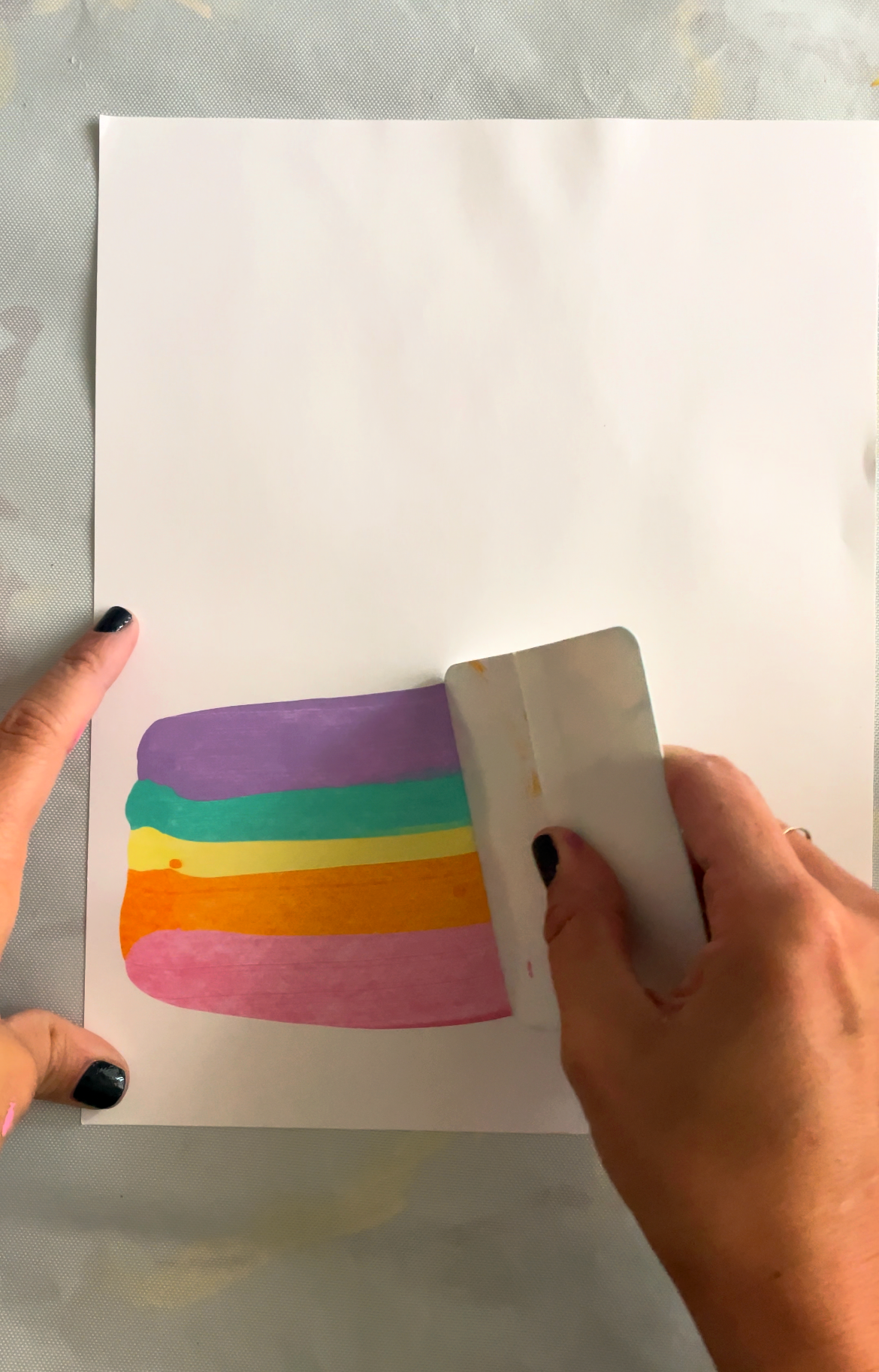 Scrape painting- kids craft - A girl and a glue gun