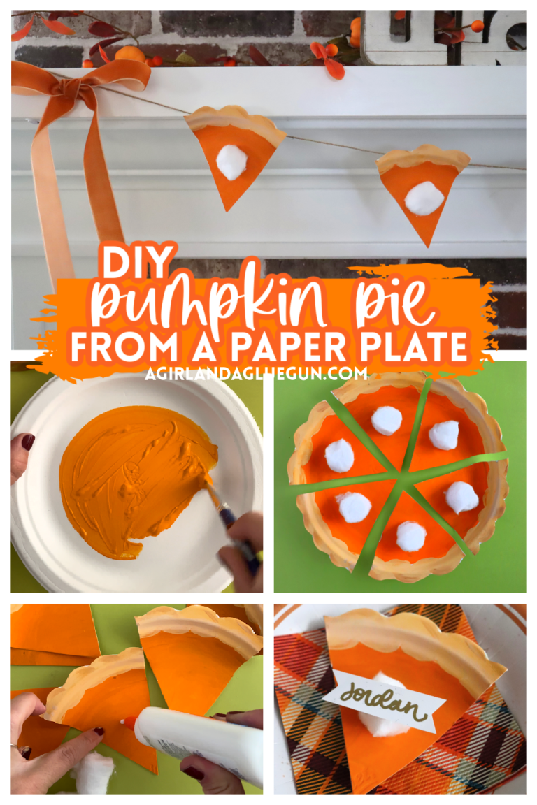 DIY Pumpkin Pie Garland - A girl and a glue gun
