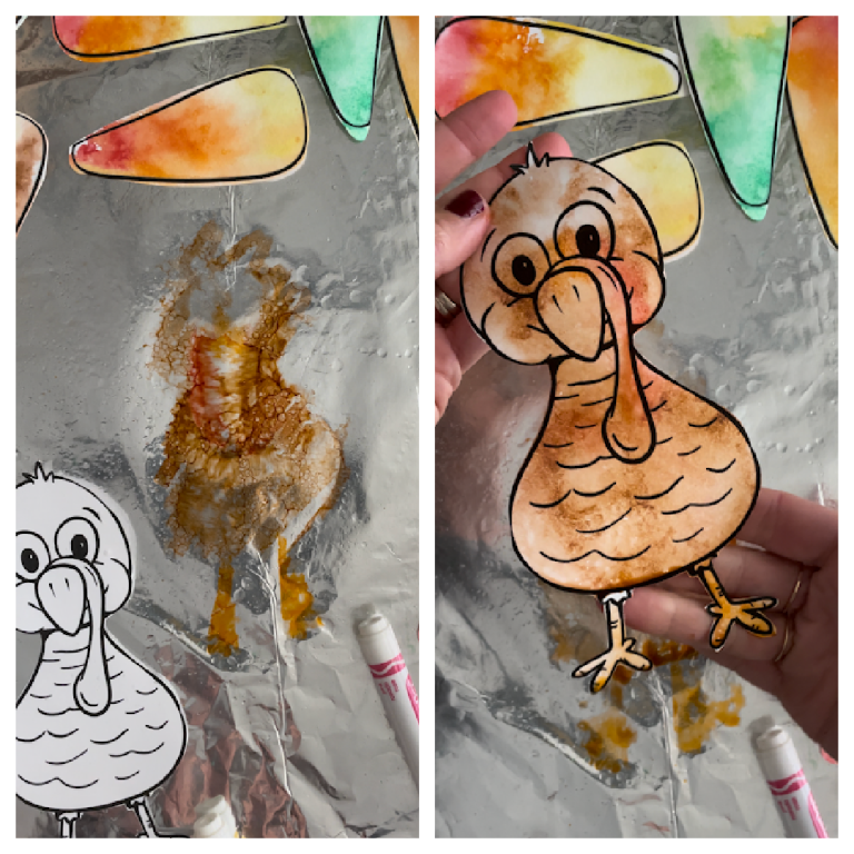 Turkey craft for kids - A girl and a glue gun