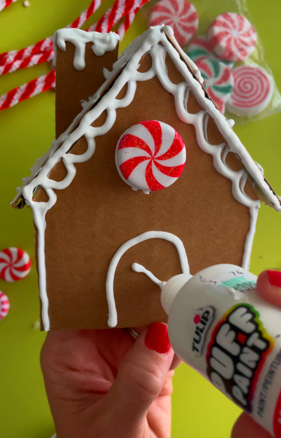 DIY Playdoh Gingerbread house kits - A girl and a glue gun