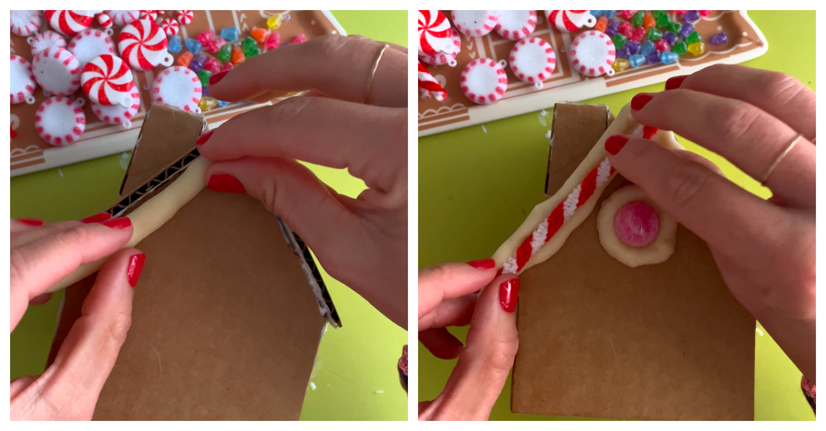 DIY Playdoh Gingerbread house kits - A girl and a glue gun