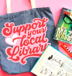Support your local library SVG - A girl and a glue gun