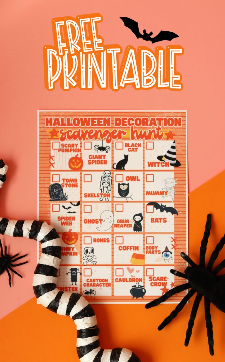 Halloween Decoration scavenger hunt - A girl and a glue gun