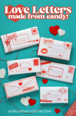 Love letters made from CANDY! - A girl and a glue gun