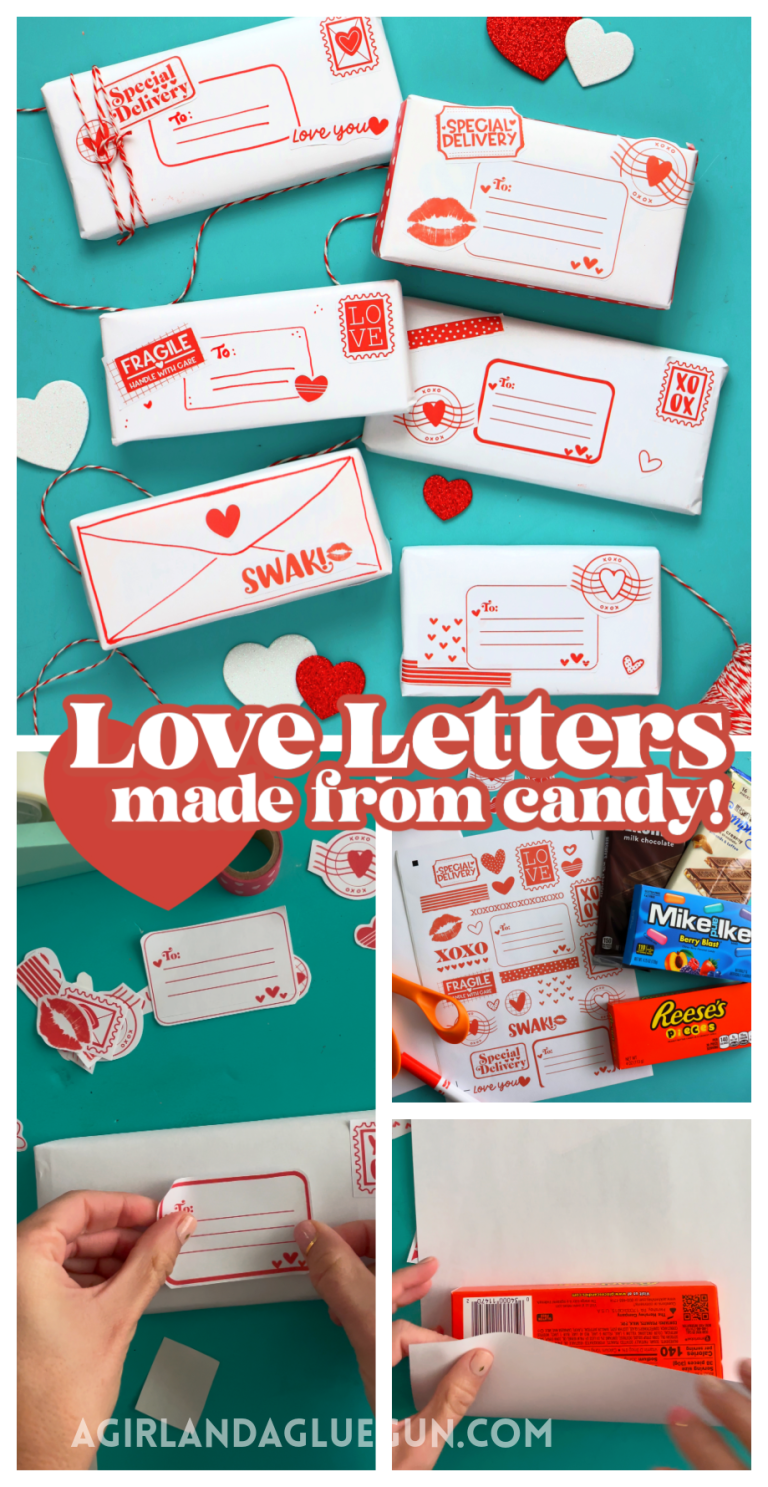 Love letters made from CANDY! - A girl and a glue gun