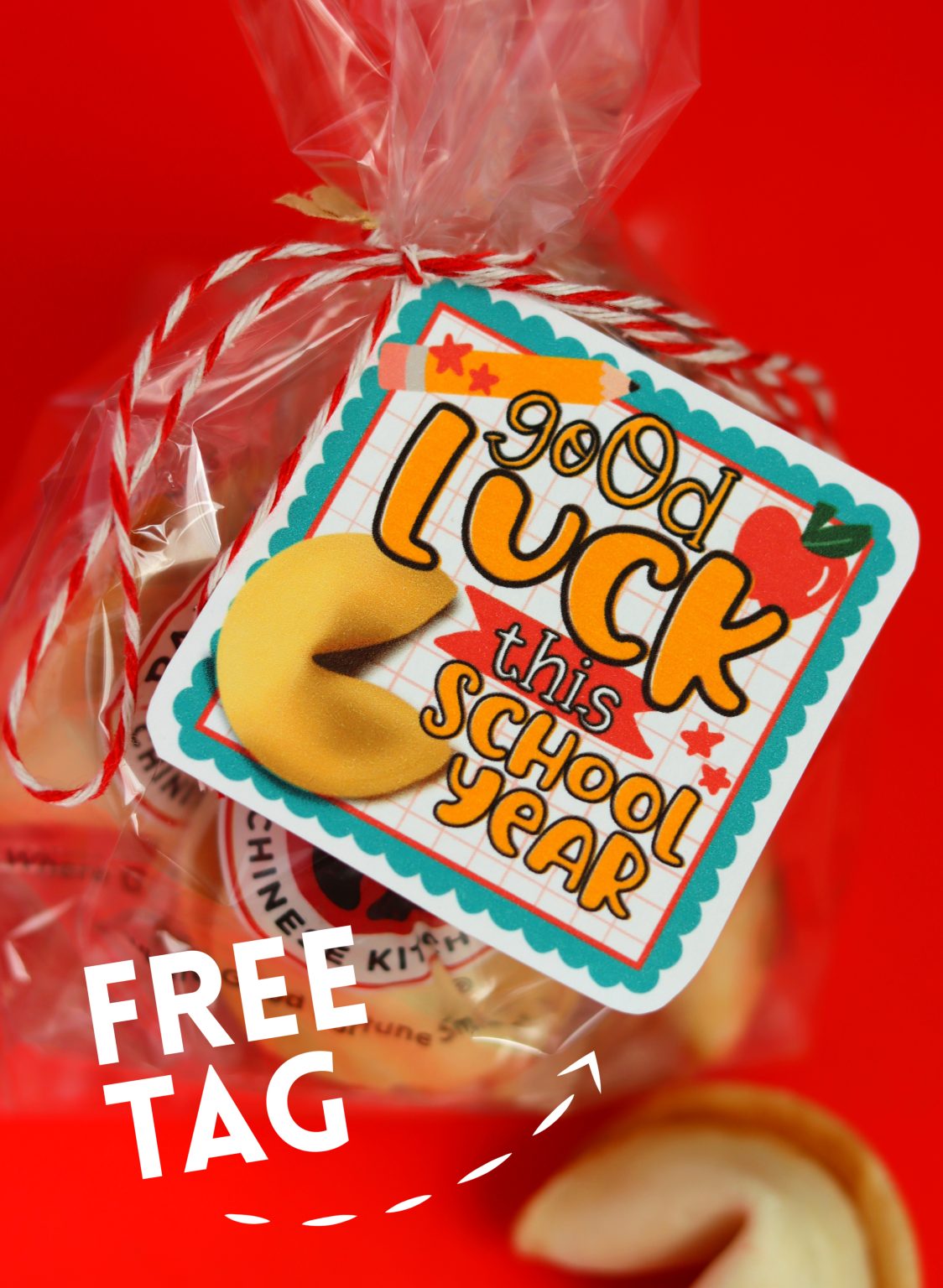 Good Luck back to school gift tag - A girl and a glue gun